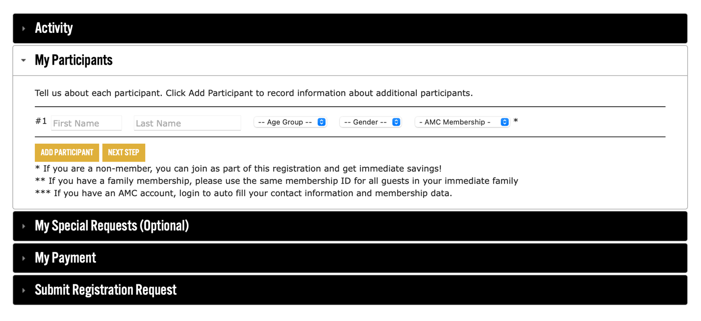 How do I sign up for an AMC program?